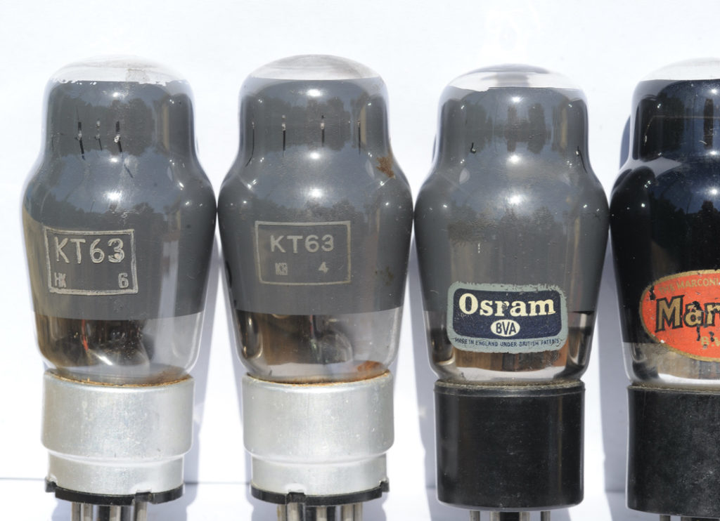 KT63 Marconi Osram metal base etc. 6F6G audio valves - Audio Magical