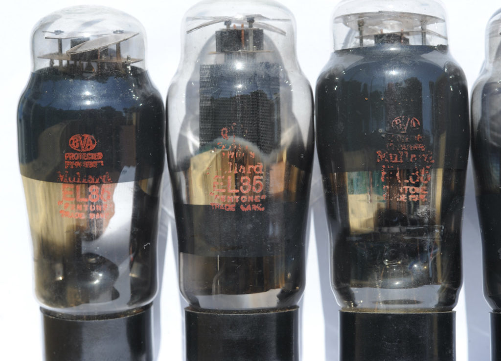 EL35 Mullard red paint mesh plate holy grail helix top mica rare KT66 ...